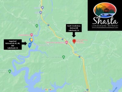 Shasta Lake Map - Multiple Versions - Ramps, Marinas, Rentals