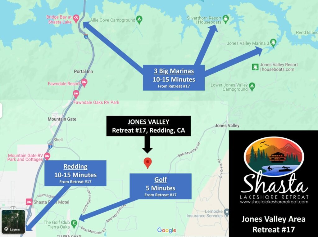 Shasta Lake Map - Multiple Versions - Ramps, Marinas, Rentals