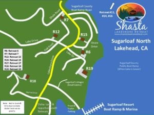 Shasta Lake Map - Multiple Versions - Ramps, Marinas, Rentals